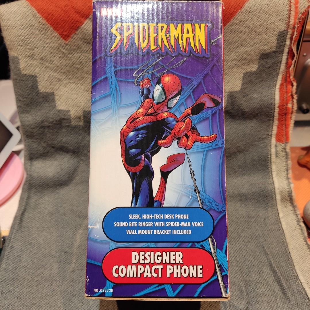 Vintage 2004 Spider-Man wired designer compact phone. Sound bite ringer ...