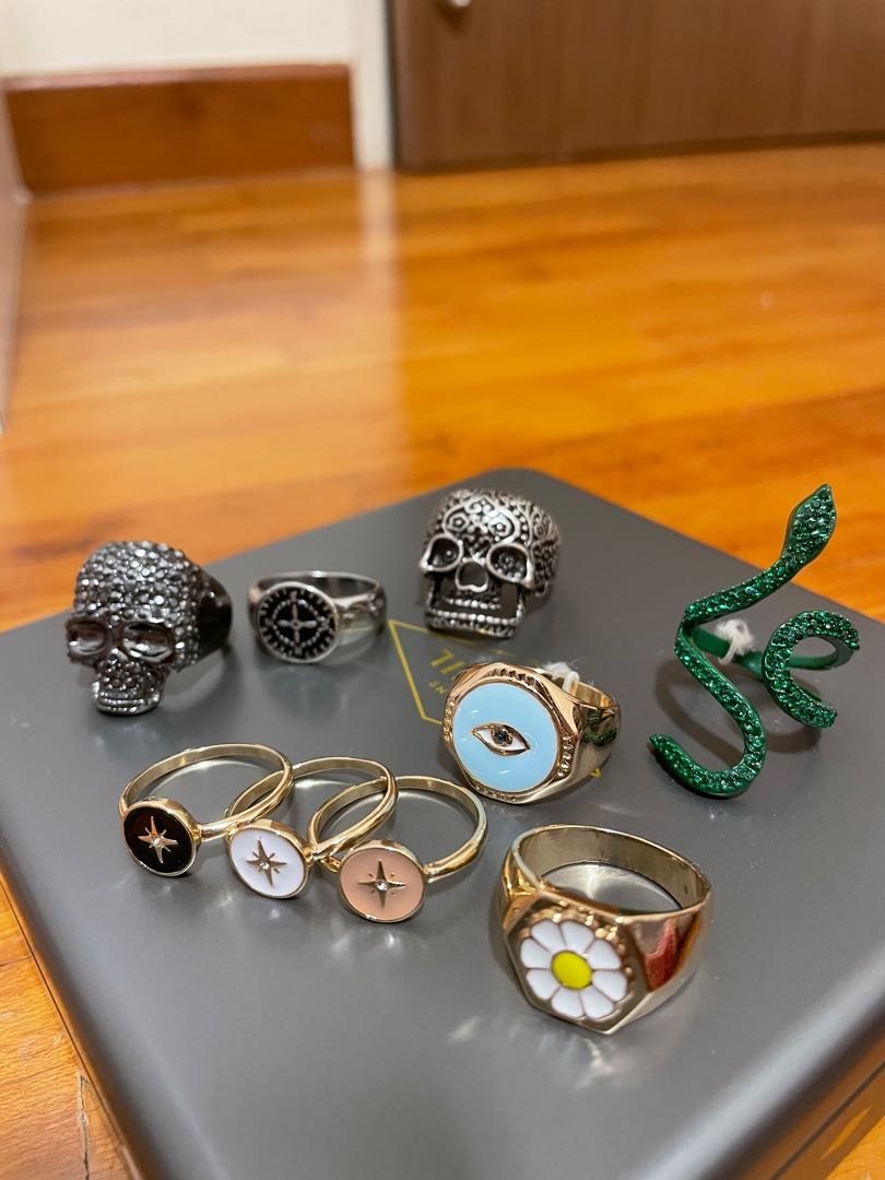 Y2K Gothic Cottagecore Rings Brand new, Luxury, Accessories on Carousell