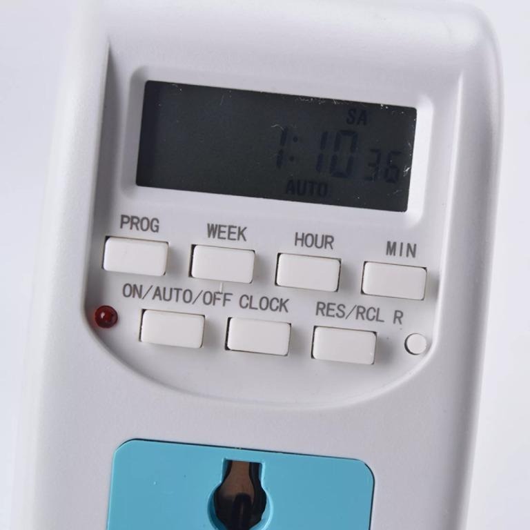 63E Digital Time Switch Timer With UK Socket Weekly Programmable Electronic Digital Timer Switch ...