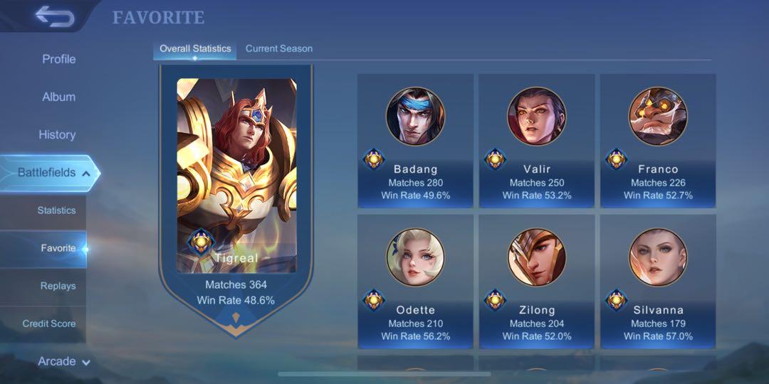 78 skins Mobile legends account #033 (78 HEROES, 78 SKINS, 2 MAXED ...