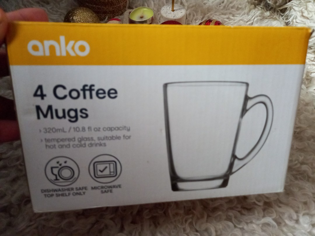 ANKO 4 Coffee Mugs, Furniture & Home Living, Kitchenware & Tableware ...