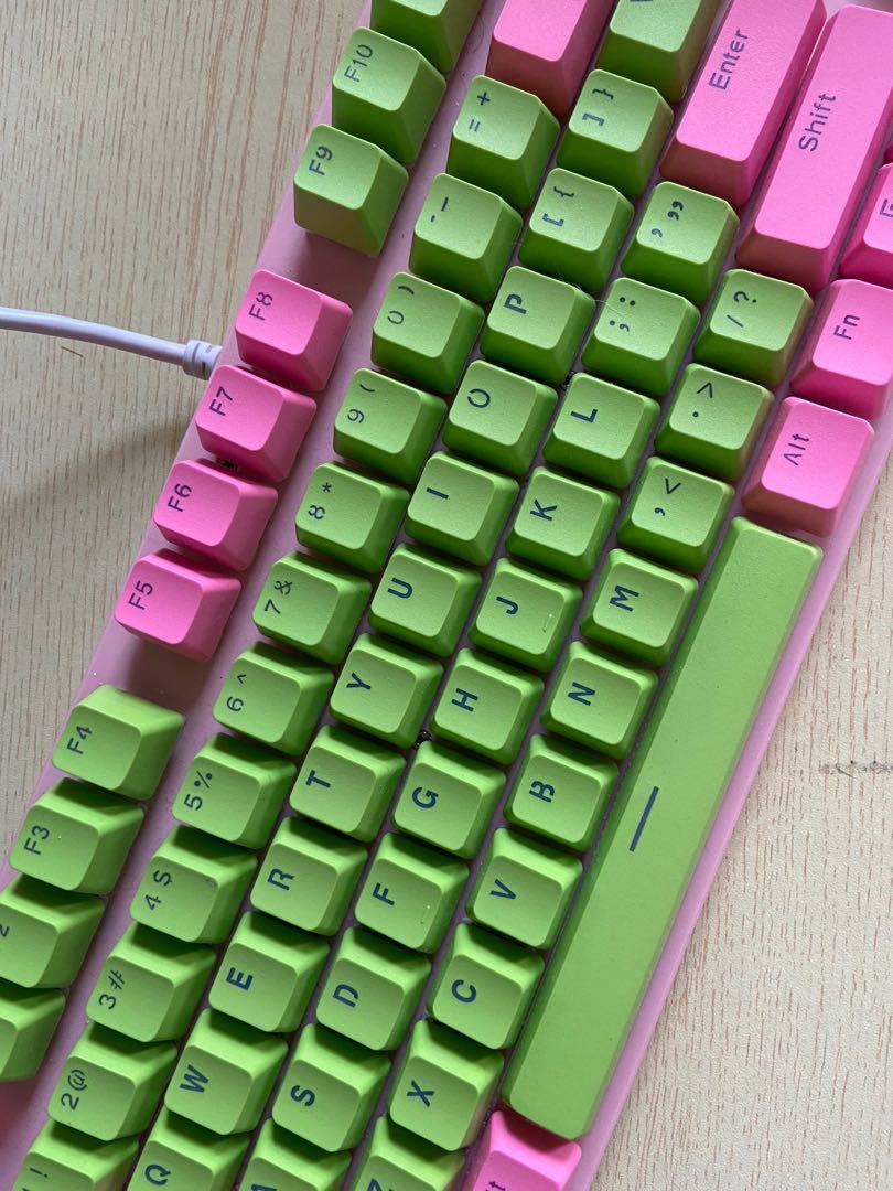Custom Keyboard (Pink and Green), Computers & Tech, Parts & Accessories ...