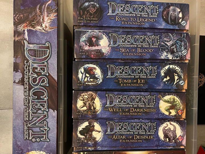 Descent 1st Edition Collection (Core + 5 Expansions), Hobbies & Toys ...