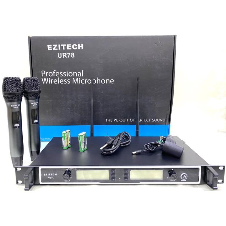Ezitech ur78 uhf dual quality wireless microphone, Audio, Portable ...