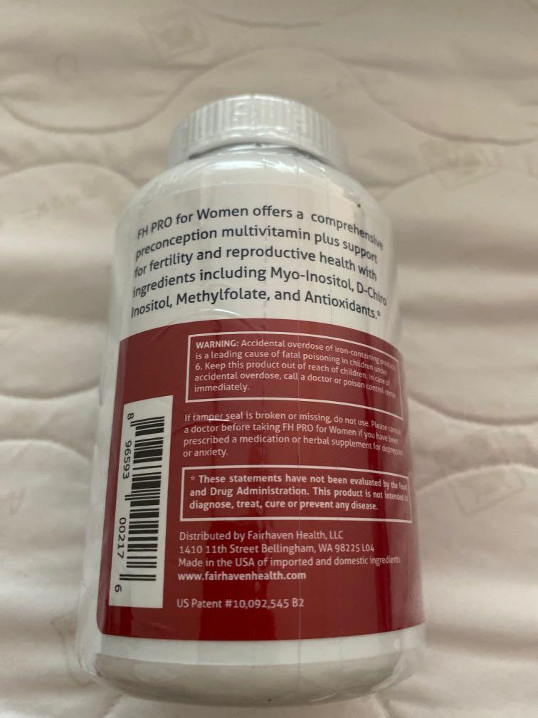 Fh Pro For Women Clinical Grade Fertility Supplement 180 Capsules