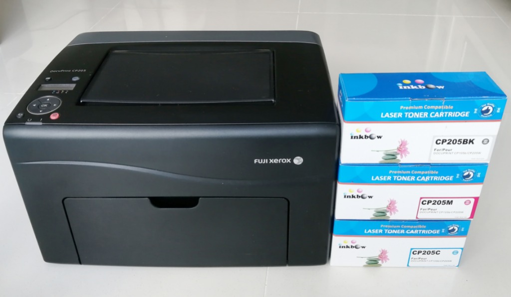 Fuji Xerox CP205 Color Laser Printer for Sale with 7 Toner Cartridges (Docuprint Colour Lazer PC ...