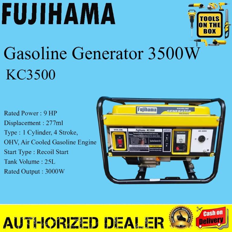 Fujihama Gasoline Generator 3500W KC3500, Commercial & Industrial ...