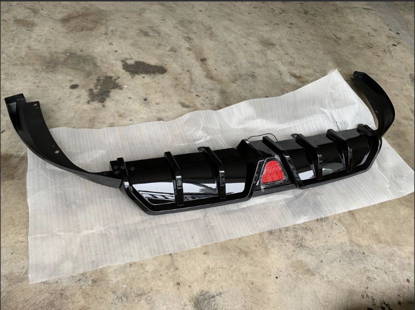 Honda Civic FC Rear diffuser in CF / Glossy black civicx 10Th Gen Fc1 ...