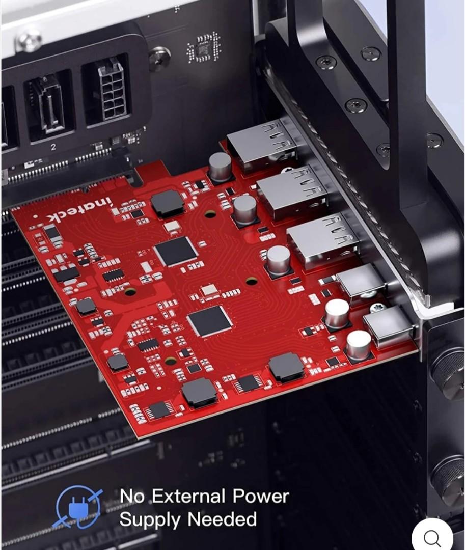 Inateck PCIe to USB 3.2 Gen 2 Card with 20 Gbps bandwidth, 3 USB Type-A ...