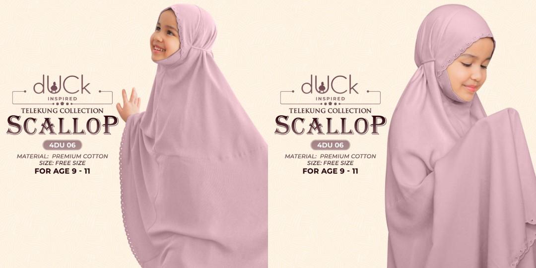 KIDS SCALLOP TELEKUNG SET DUCK, Women's Fashion, Muslimah Fashion ...
