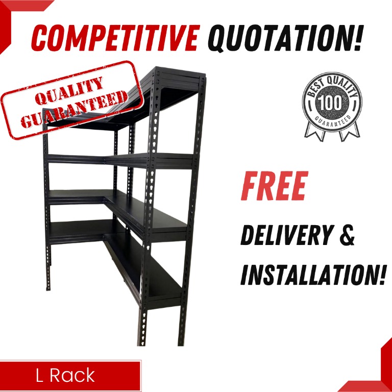 L Shape Metal Rack, Storage Rack, Living Space, Furniture & Home Living ...