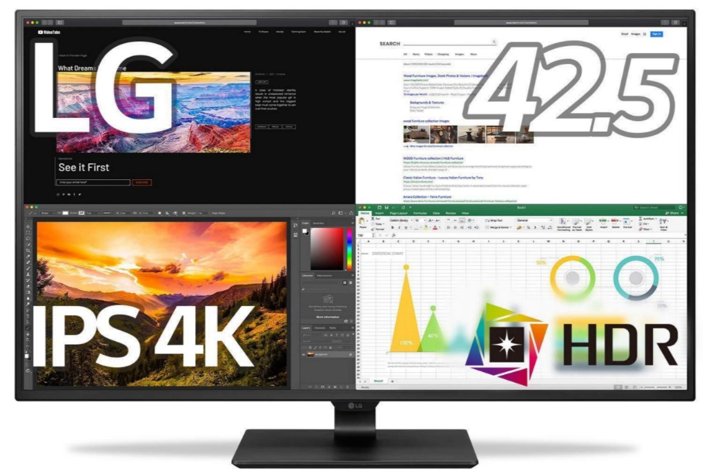 LG 43UN700 43 Inch Class UHD (3840 X 2160) IPS Display with USB Type-C ...