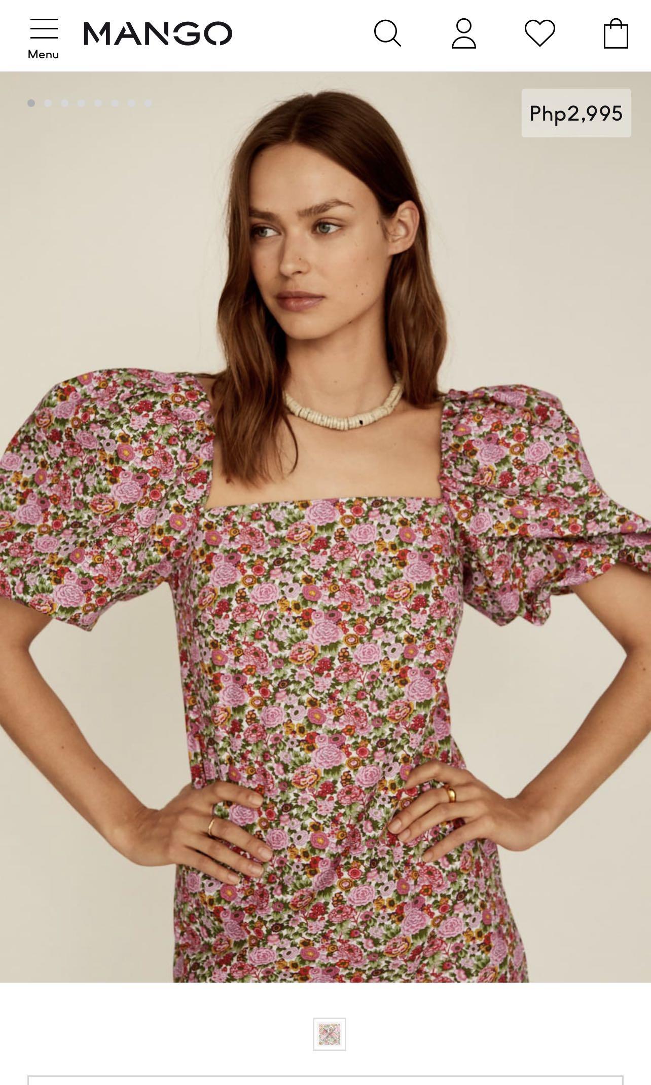 Mango puff sleeve dress, Women's Fashion, Dresses & Sets, Dresses on ...