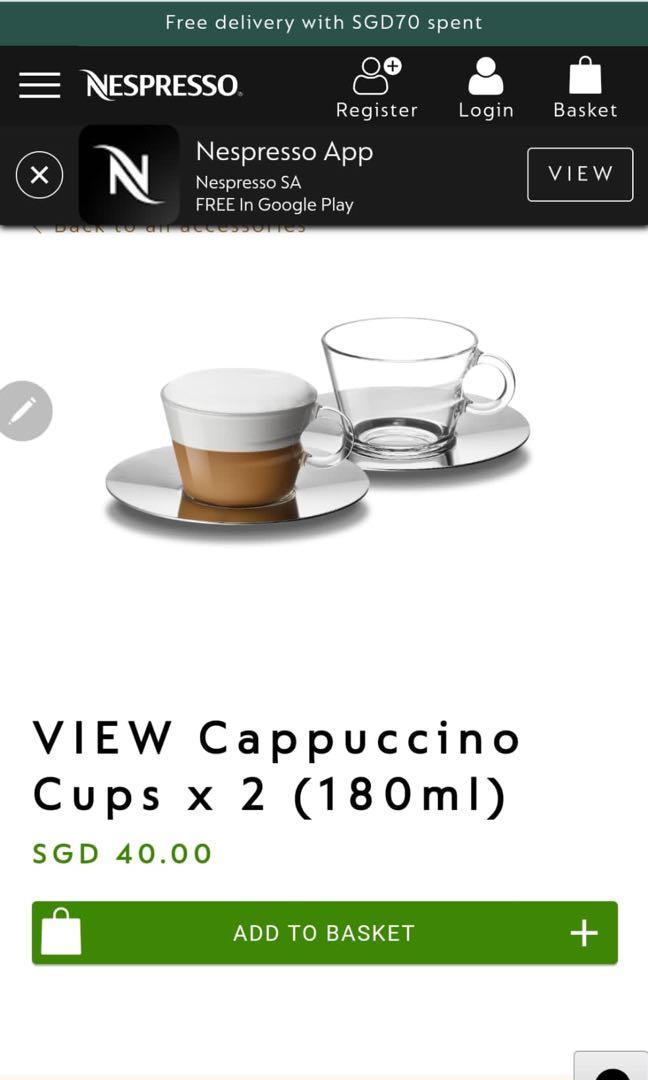 Nespresso View Cappuccino Cup Set Furniture And Home Living Kitchenware