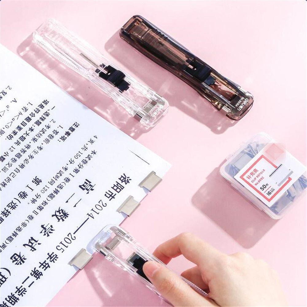 Push Clipper Binding Clip Bill Clip Effort-saving Stapler File Clipper ...