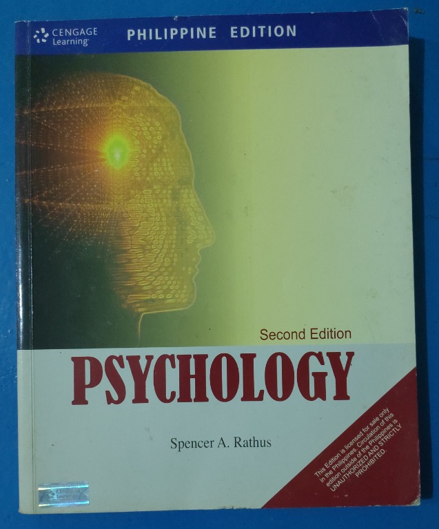 Psychology (2nd edition) by Spencer Rathus (Philippine edition ...