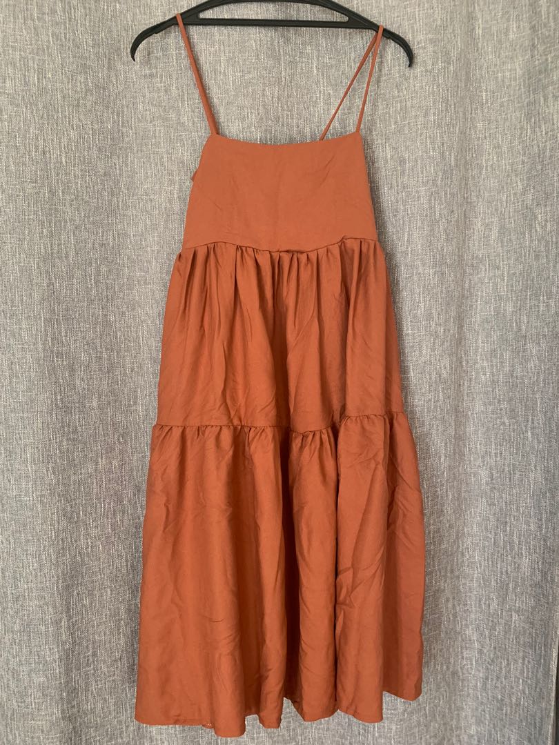 Rust colored dress, Women's Fashion, Dresses & Sets, Dresses on Carousell