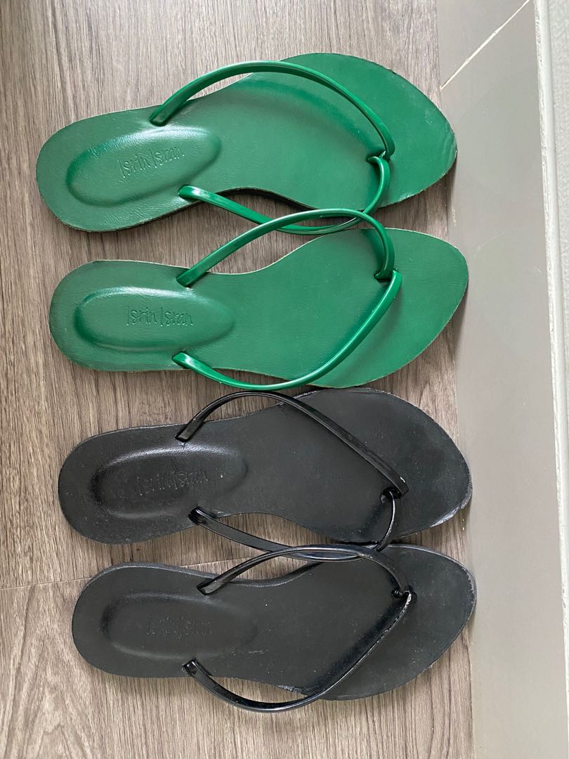 Sandal isrin isran preloved, Fesyen Wanita, Sepatu di Carousell