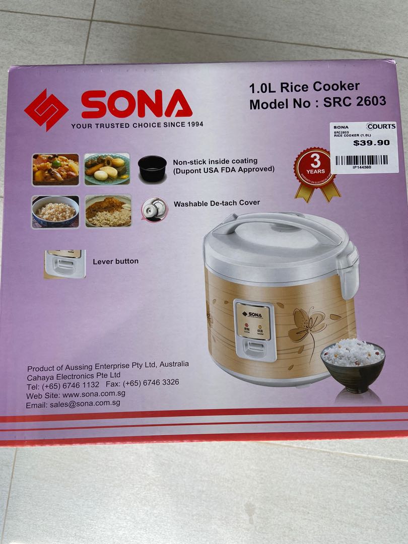Sona Rice Cooker (1LITER), Furniture & Home Living, Kitchenware ...