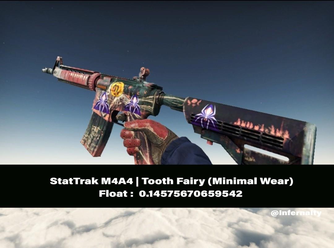 StatTrak M4A4 Tooth Fairy MW CSGO SKINS KNIVES, Video Gaming, Gaming ...