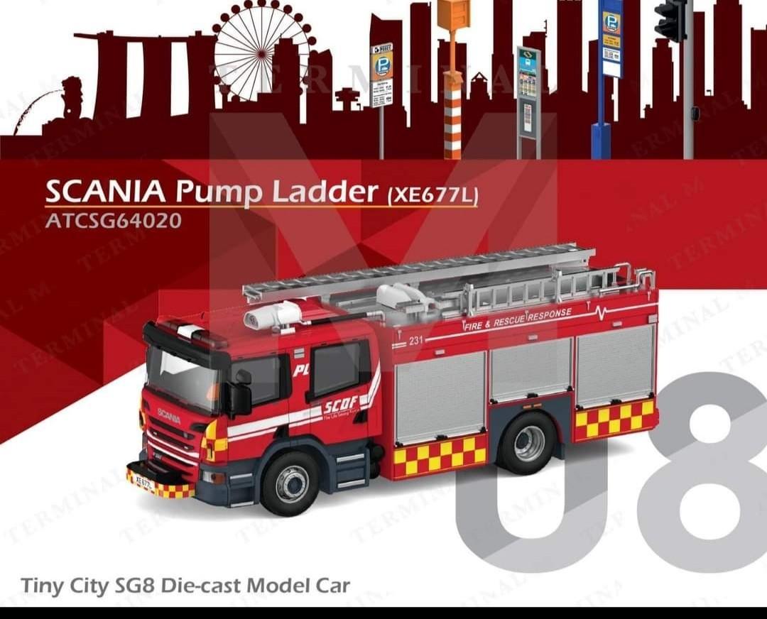 TINY Scania Pump Ladder SG08 SCDF, Hobbies & Toys, Memorabilia ...