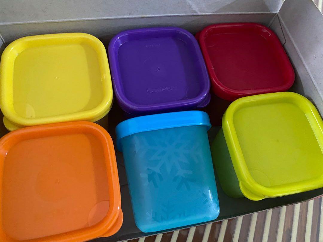 Tupperware snowflake cubic mini square container, Furniture & Home ...