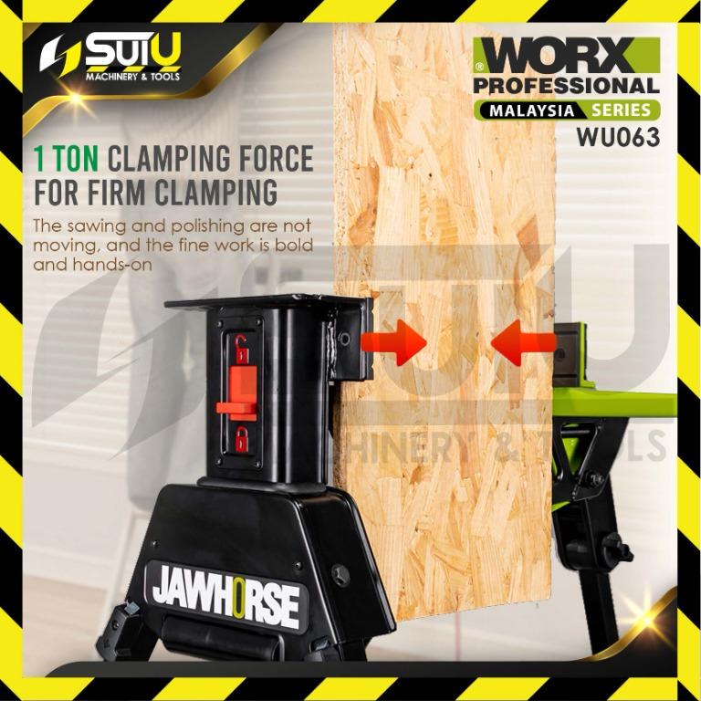 WORX WU063 1 Ton Professional Portable Clamping Work Station / Jawhorse ...