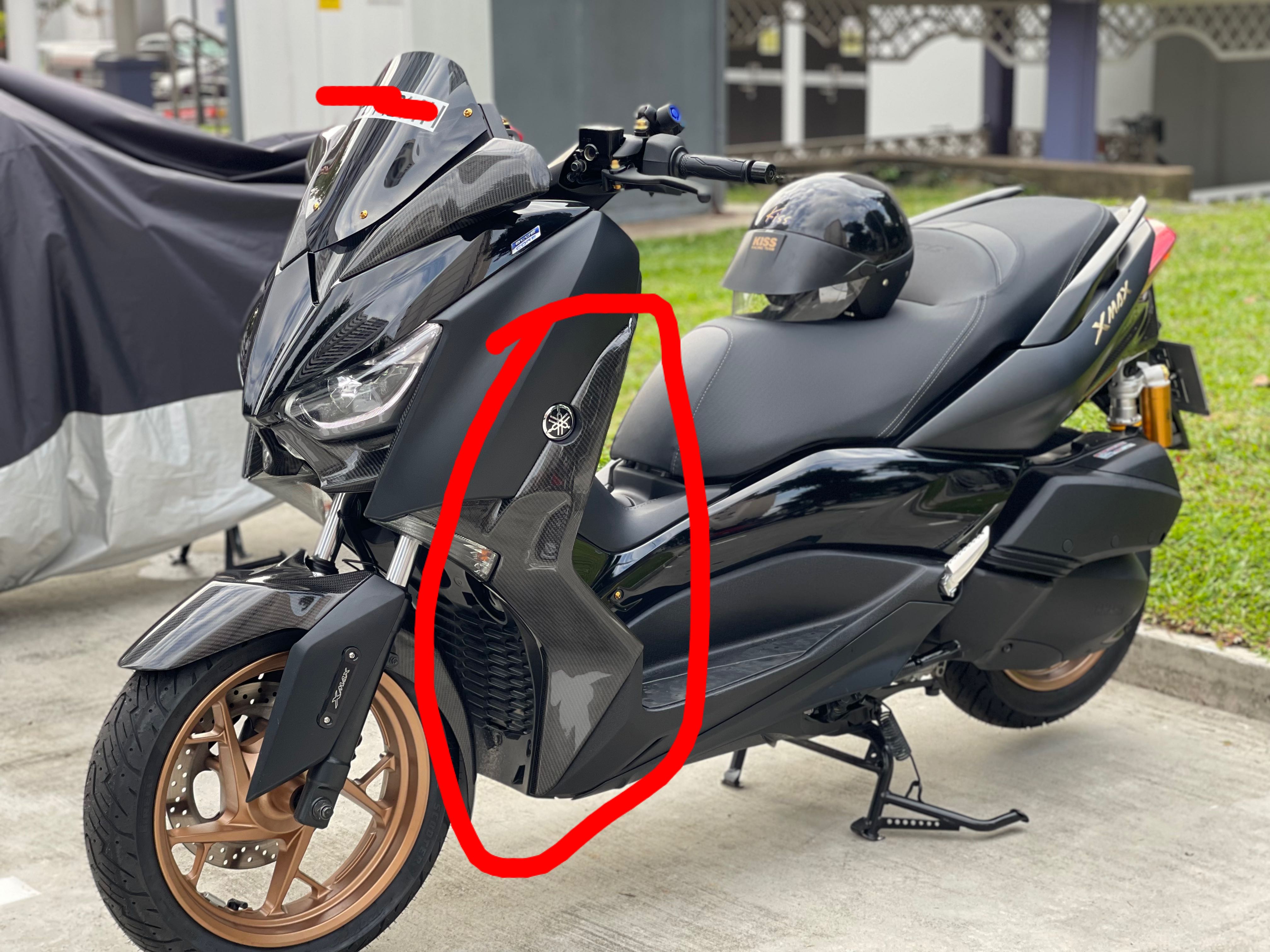 XMAX Carbon Fibre Z panel, Motorcycles, Motorcycle Accessories on Carousell