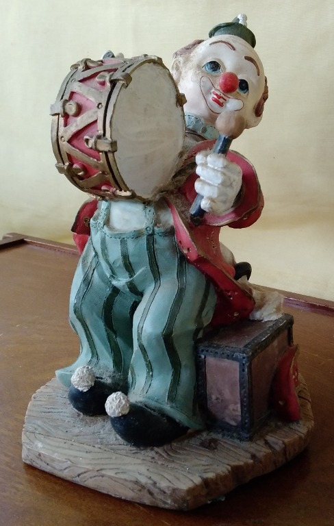7" Vintage Resin Bobble Head Clown with Springs on the Neck and Wrists ...