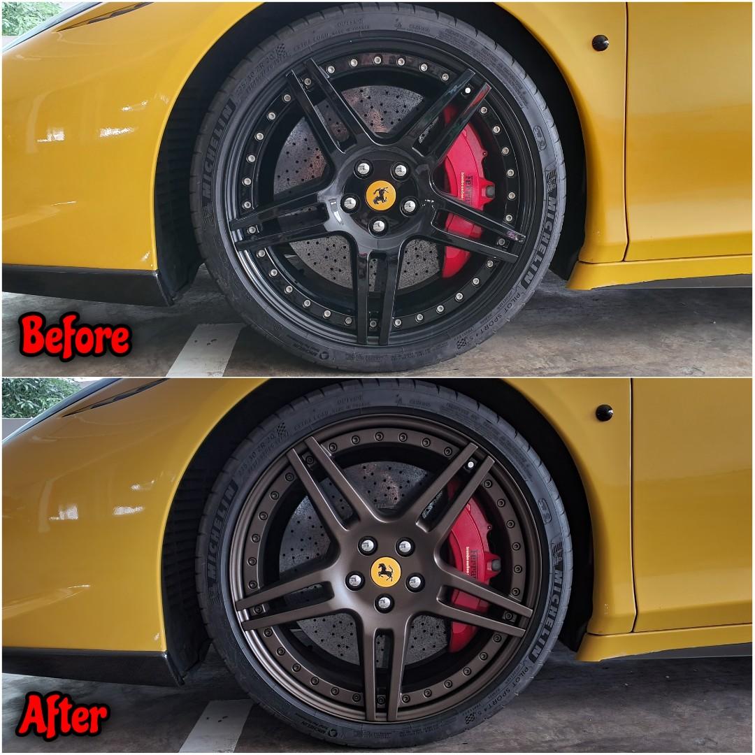 Bronze Rims Spray Paint Service On (Ferrari 458 Italia), Car ...