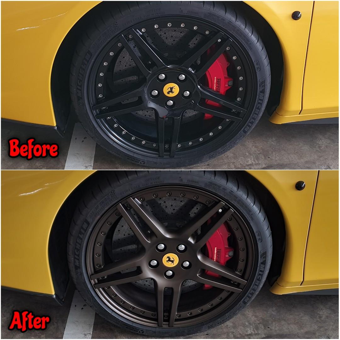 Bronze Rims Spray Paint Service On (Ferrari 458 Italia), Car ...