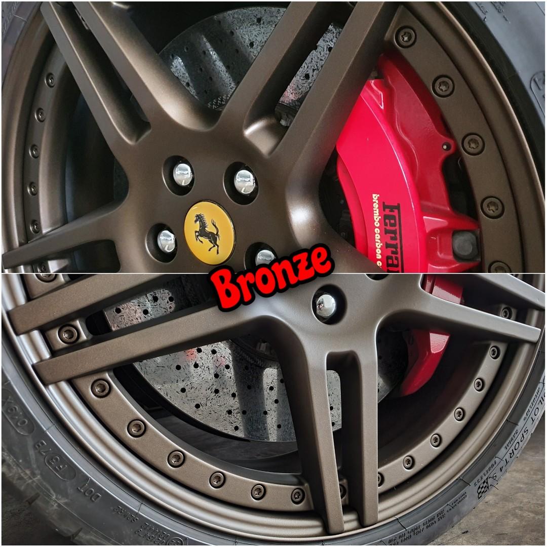 Bronze Rims Spray Paint Service On (Ferrari 458 Italia), Car ...