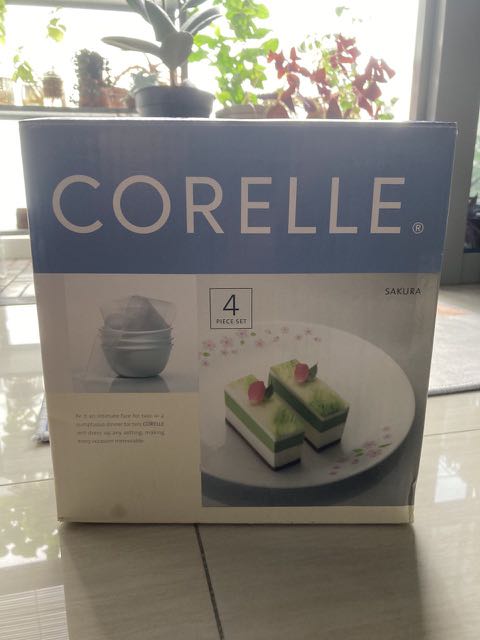 CORELLE Sakura 4-piece set, Furniture & Home Living, Kitchenware ...