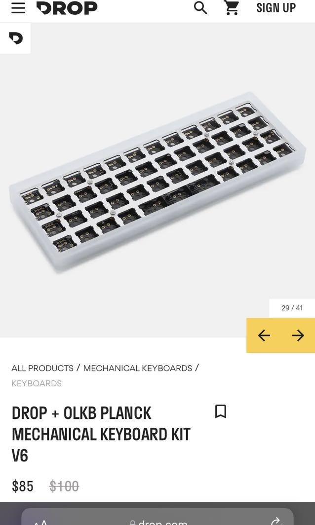 DROP PLANCK OLKB 40% - High Pro Acrylic (V6), Computers & Tech, Parts ...