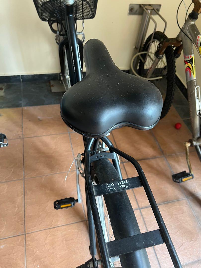 Elops 100 Low Frame 26in Single Speed City Bike - Black, Sports ...