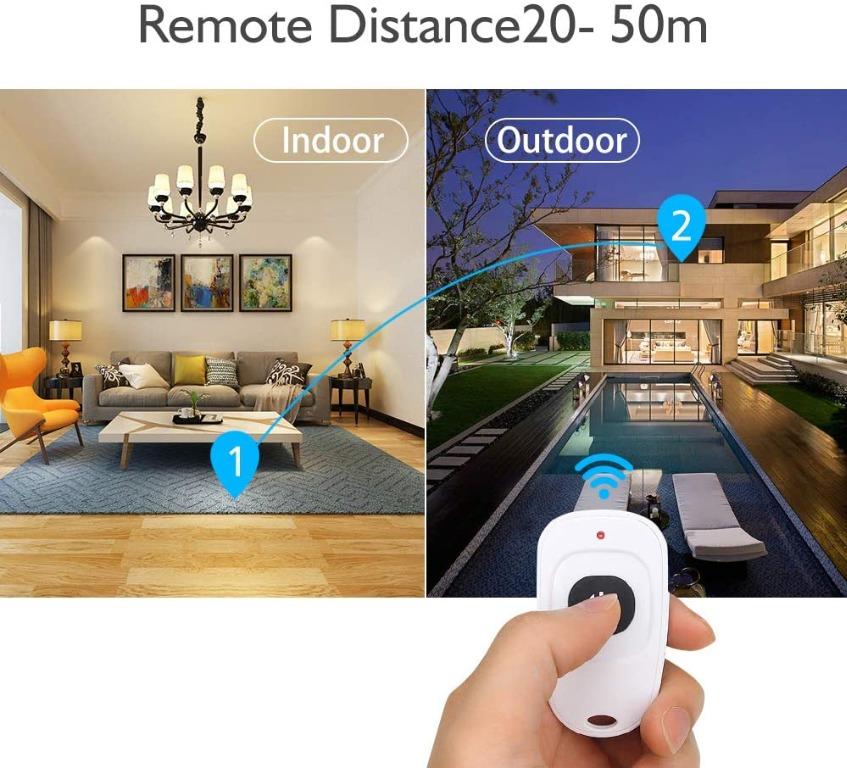 "eMylo Smart Relay Switch Wireless RF DC 12V Two 4-Channel Remote ...