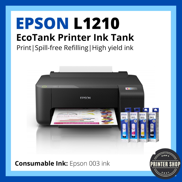 Epson EcoTank L1210 Ink Tank Printer, Computers & Tech, Printers ...