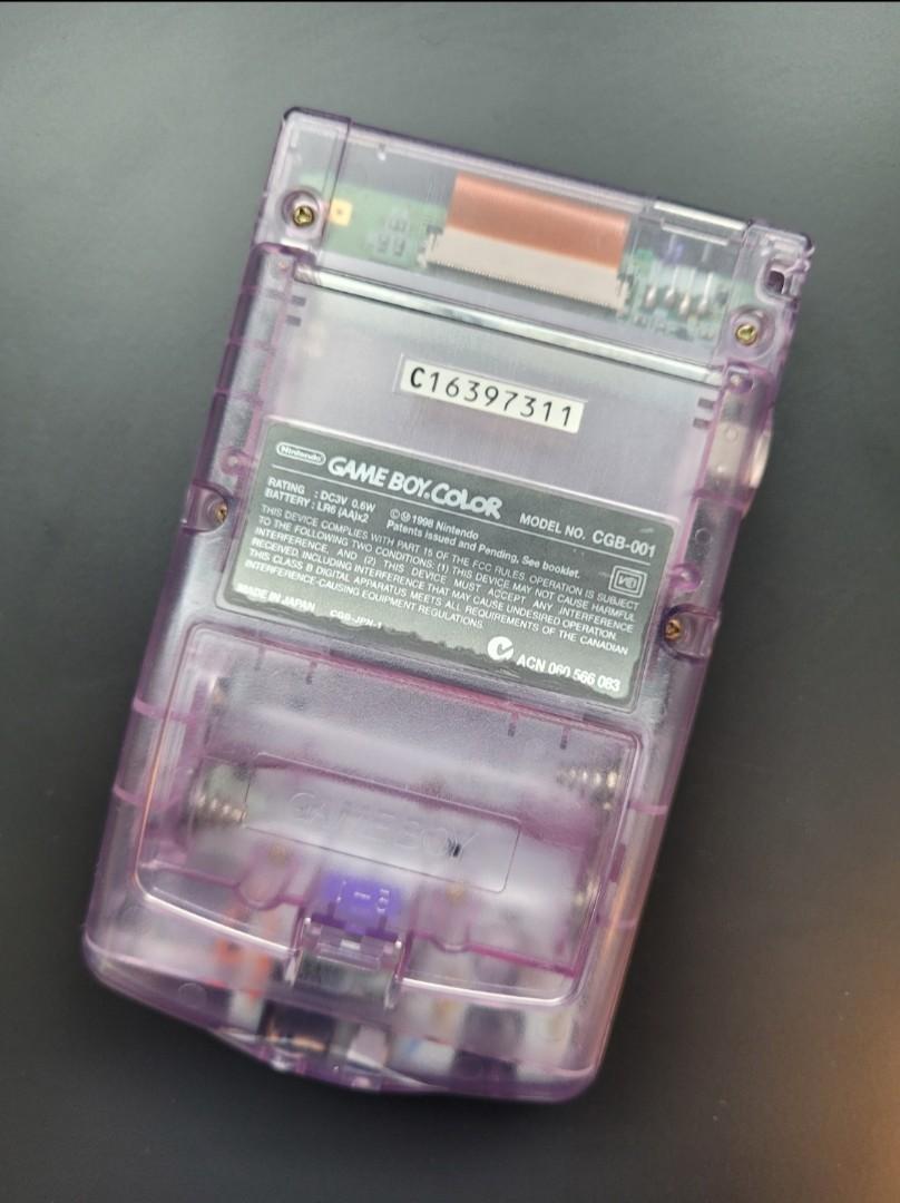 Gameboy Color (Clear Atomic Purple) Nintendo Game boy console GBC ...