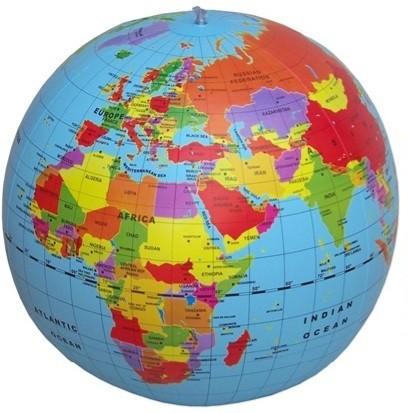 Giant inflatable globe (ball), 72 cm, Hobbies & Toys, Toys & Games on ...