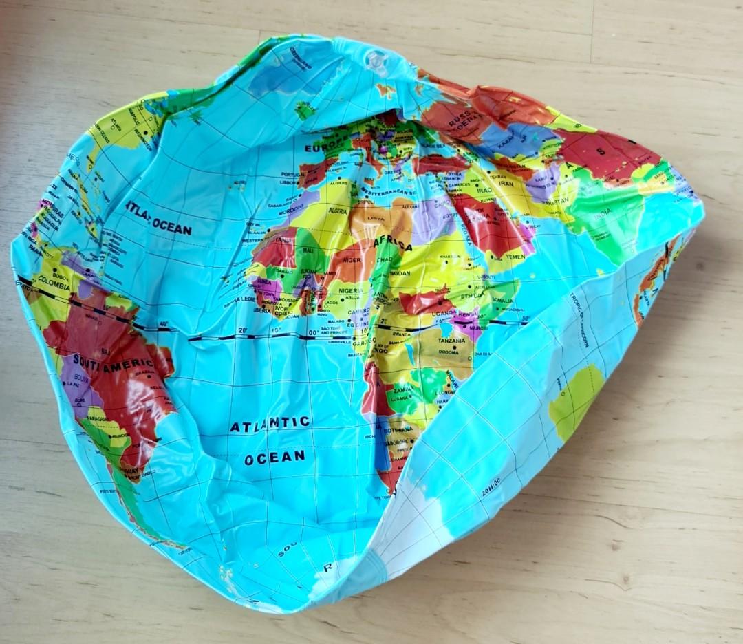 Giant inflatable globe (ball), 72 cm, Hobbies & Toys, Toys & Games on ...