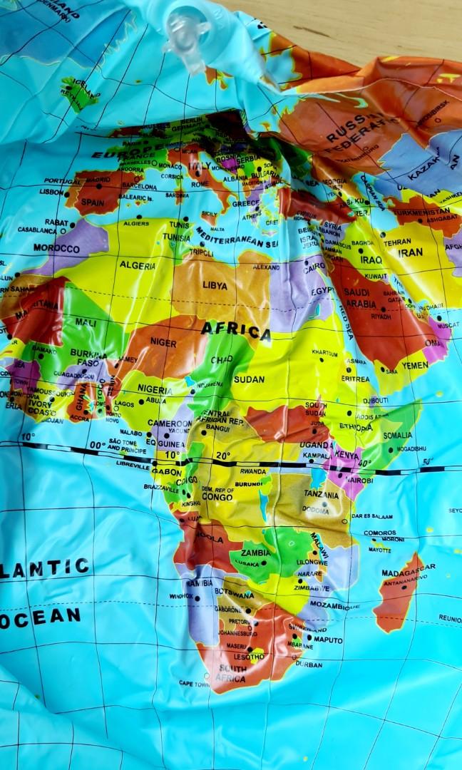 Giant inflatable globe (ball), 72 cm, Hobbies & Toys, Toys & Games on ...