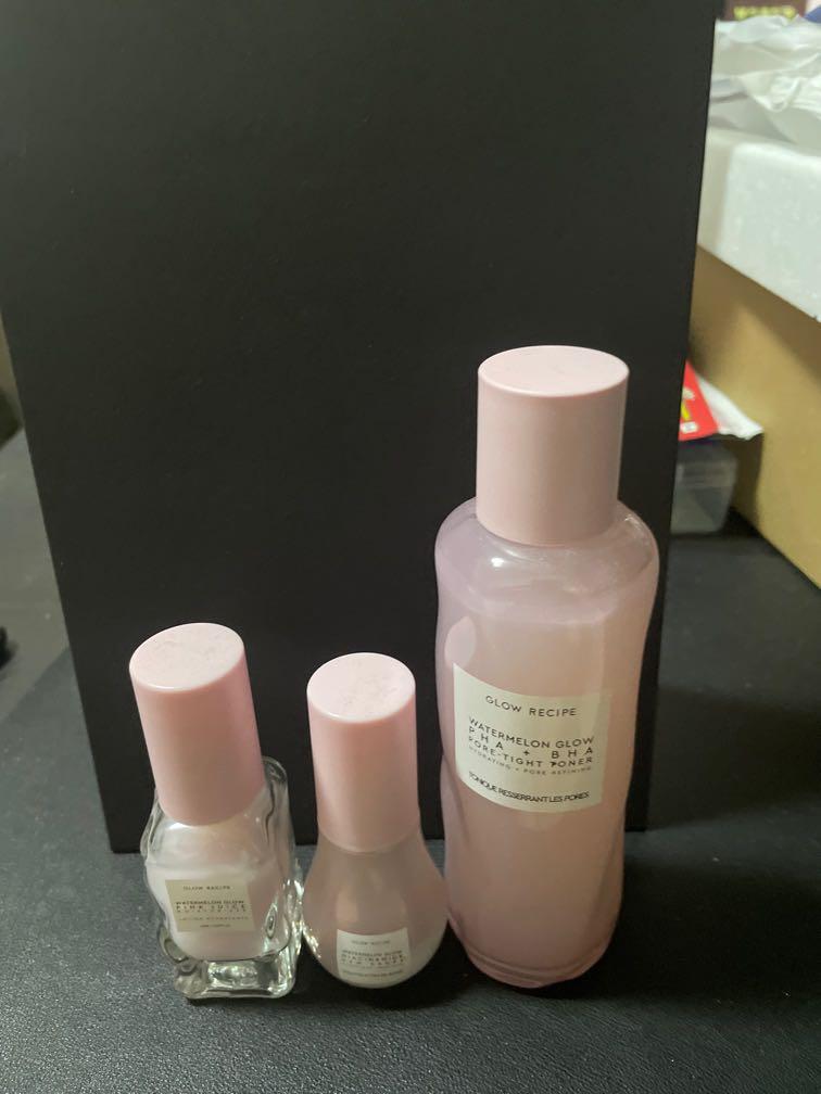 Glow recipe watermelon toner set, Beauty & Personal Care, Face, Face ...