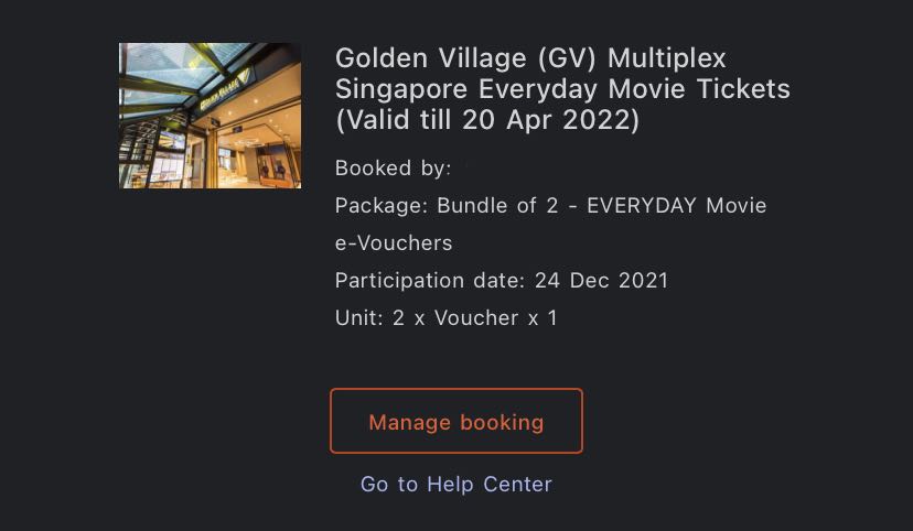 Golden Village Movie Ticket, Tickets & Vouchers, Event Tickets on Carousell