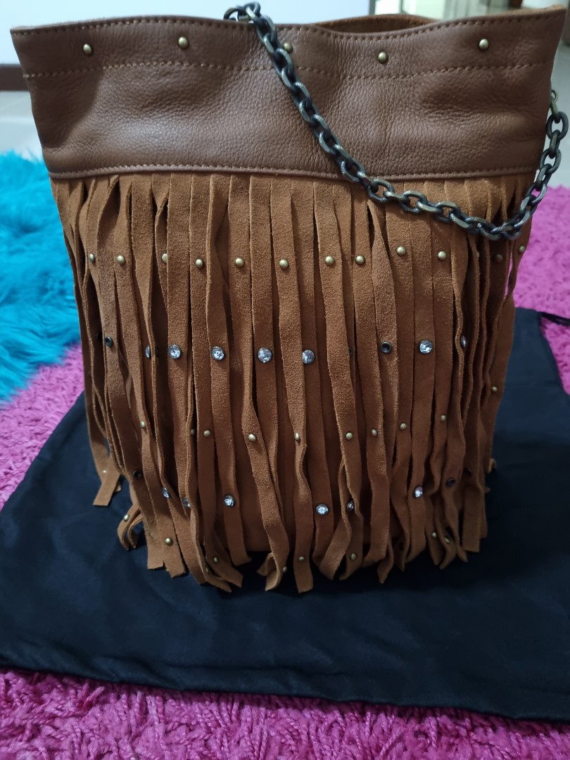 Guess PVC & fabric Bucket Bag, Women's Fashion, Bags & Wallets ...