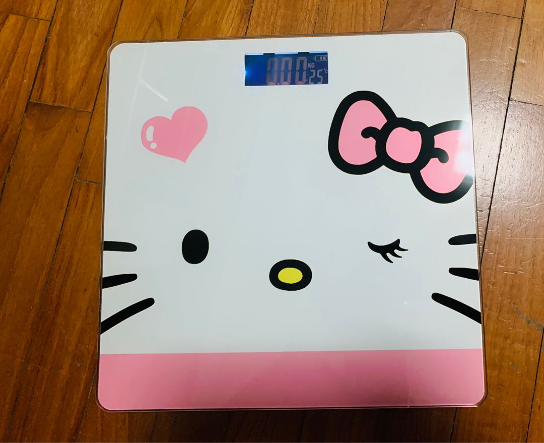 Hello kitty weighing scale, Health & Nutrition, Health Monitors ...