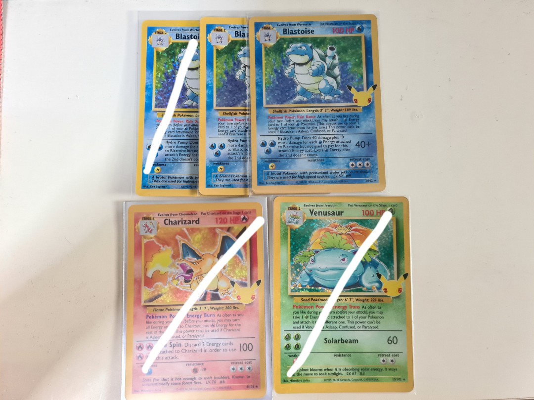 Holo Bleed Pokemon 25th Anniversary Celebration Packs - Base Set ...