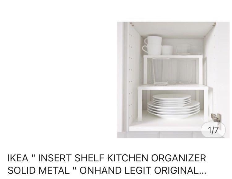 IKEA kitchen shelf insert white, Furniture & Home Living, Bathroom ...