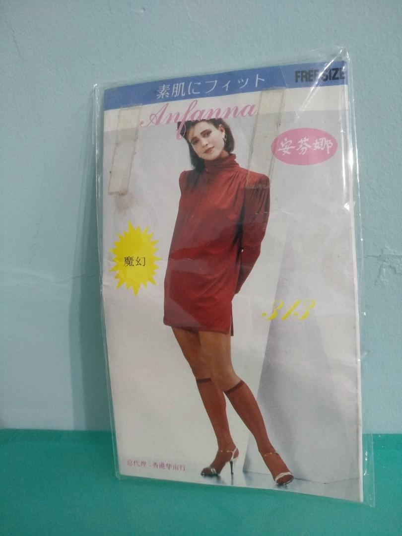 日本安芬娜素肌米色短絲襪短絲袜Japan Anfanna Plain muscle Skin Short stockings, 女裝, 內衣和 ...