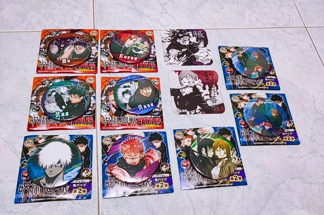 JJK FEST Can Badge Coaster Gojo Toji Megumi Choso Nobara Sukuna Jujutsu ...
