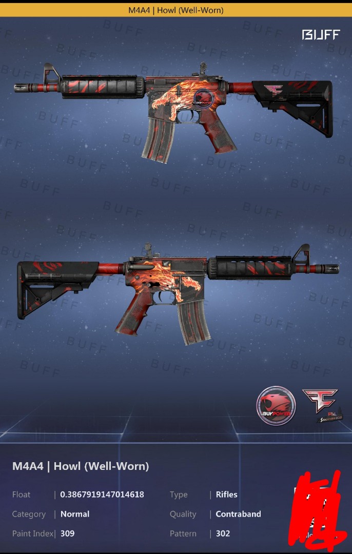 M4a4 Howl Well-Worn, Video Gaming, Gaming Accessories, In-Game Products ...